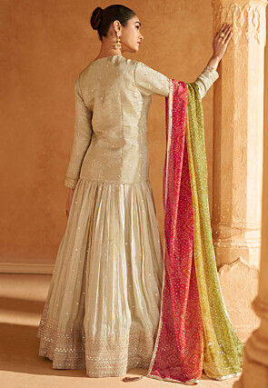 Buy Beige Color Lehenga Cholis and Beige Color Designer Lehengas