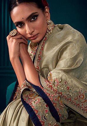 Beige Color Sarees: Buy Authentic Beige Sarees at Amazing Prices ...