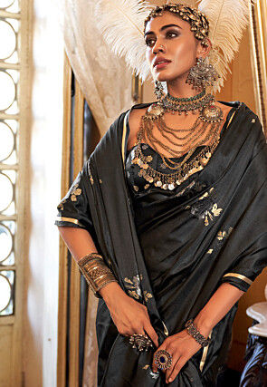 Black Saree: Buy Latest Designer Black Saree Online - Utsav Fashion