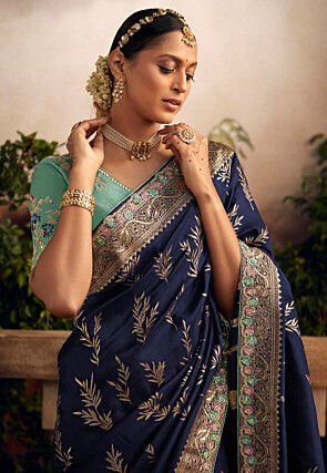 Page 4 | Blue Sarees: Buy Latest Indian Designer Blue Sarees Online ...