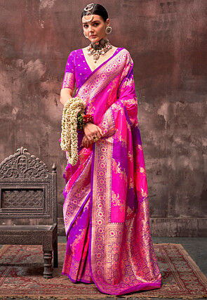 Pink Wedding Sarees: Buy Latest Designs Online | Utsav Fashion