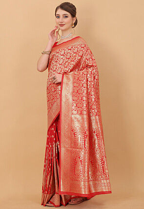 Buy Trendy Indian Designer Women's Red Wedding Sarees Online
