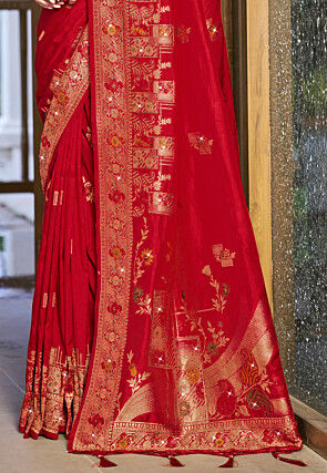 Buy Trendy Indian Designer Women's Red Wedding Sarees Online