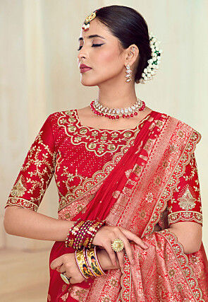 Red Wedding Sarees: Buy Latest Indian Designer Red Bridal Sarees Online ...