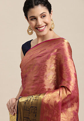Golden Saree: A Vast Collection Of Golden Colour Sarees Online At Utsav ...