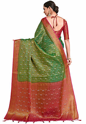 Golden Saree: A Vast Collection Of Golden Colour Sarees Online At Utsav ...