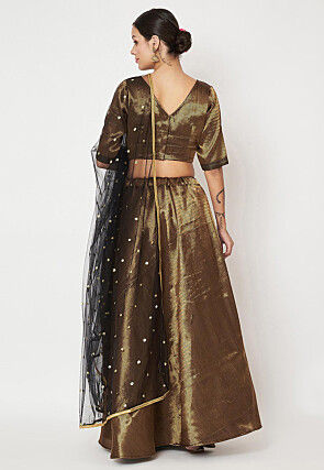 Get Online Latest Of Indian Designer Gold Lehenga Cholis