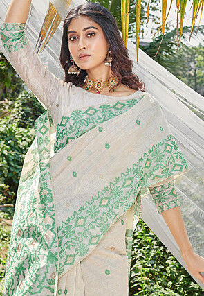 White Saree: Buy Latest White Saree with Red Border Online