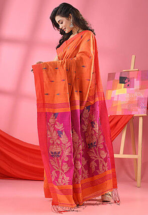 Cotton Sarees: Buy Indian Designer Pure Cotton Sarees Online | Utsav ...