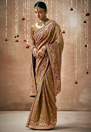 Beige Color Sarees: Buy Authentic Beige Sarees at Amazing Prices ...