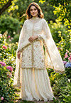 Buy Embroidered Tissue Pakistani Suit in White Online : KGF6659 - Utsav ...