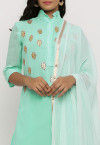 Buy Hand Embroidered Georgette Pakistani Suit in Sea Green Online ...