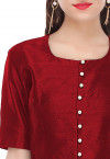 Buy Plain Dupion Silk Top in Maroon Online : TJW724 - Utsav Fashion
