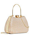 Buy Plain Metal Clutch Bag in Cream Online : DNB348 - Utsav Fashion