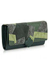 Buy Quilted Leather Rectangular Hand Clutch Bag in Dark Green Online ...