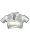 Buy Shimmer Art Silk Blouse in silver Online : UJN483 - Utsav Fashion