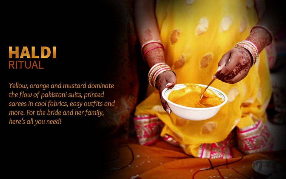 Sunshine Closet for the Haldi Ceremony in Yellow and Orange