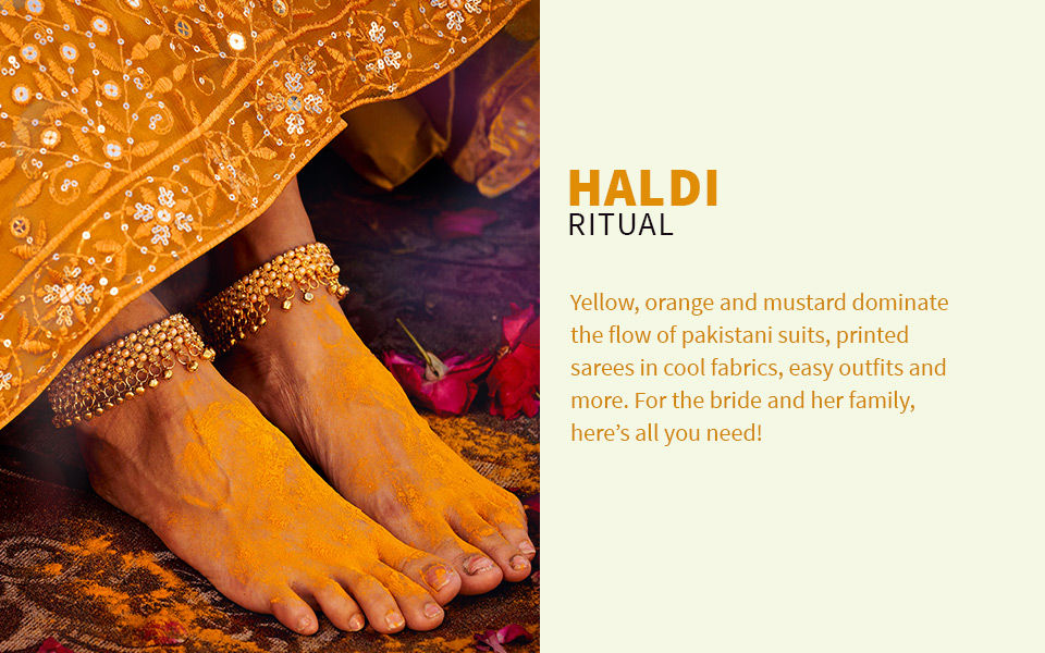 Sunshine Closet for the Haldi Ceremony in Yellow and Orange