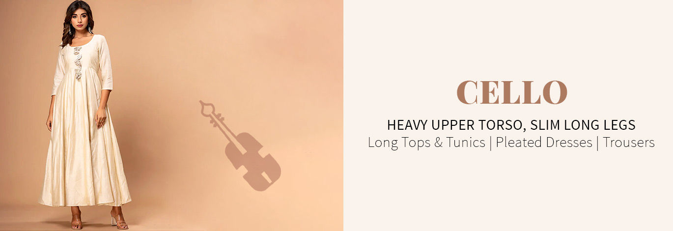 Ethnic Fashion Ideas for Cello Body Type